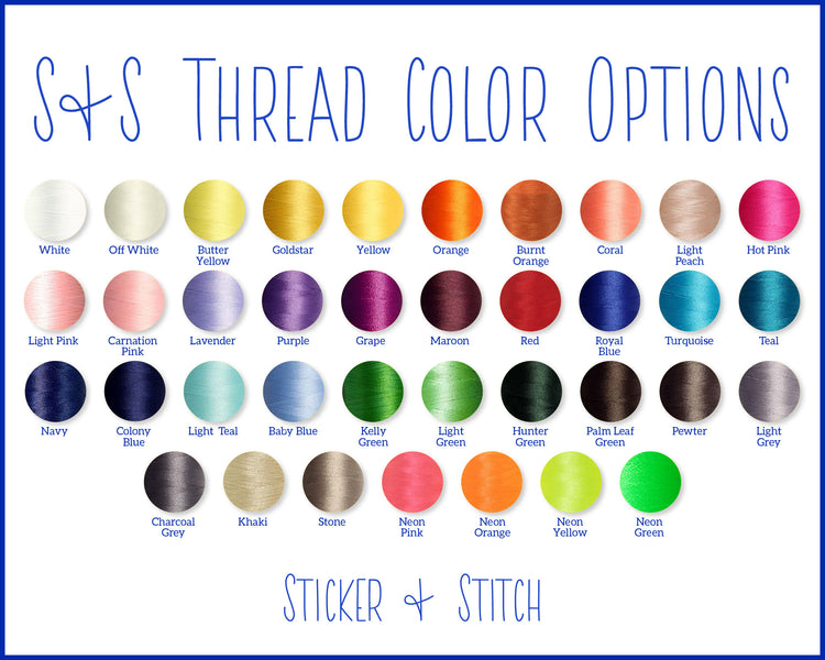 Thread Colors – Sticker and Stitch
